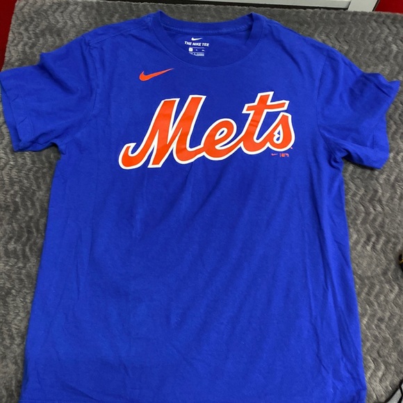 Nike | Shirts | Nike New York Mets Degrom Graphic Logo Double Sided ...